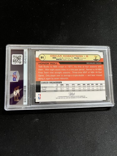 Oscar Robertson Signed Autographed 2006 Topps Full Court Card PSA SLAB ...