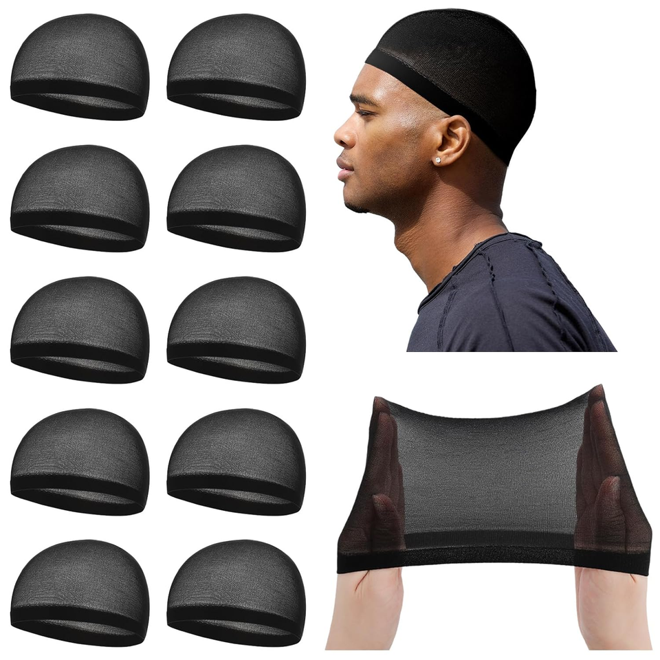 10 Pcs Stocking Wave Cap for Men Adult Stretchy Nylon Skull Wave ...