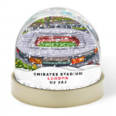 Arsenal Around The Grounds Emirates Stadium Water Colour Snow Globe ...