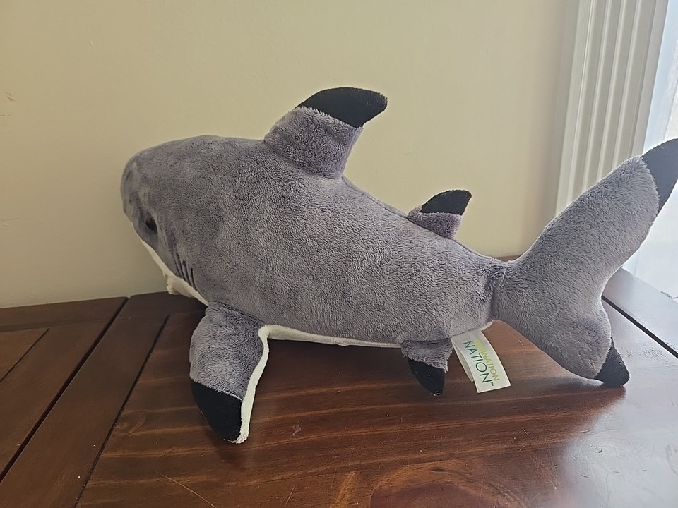 AURORA DESTINATION NATION PLUSH BLACK TIPPED GRAY SHARK - 16" | eBay