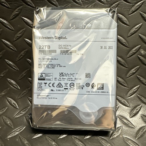 WD Ultrastar HC570 WUH722222ALE6L4 22TB 7200RPM 3.5" Desktop HDD ...