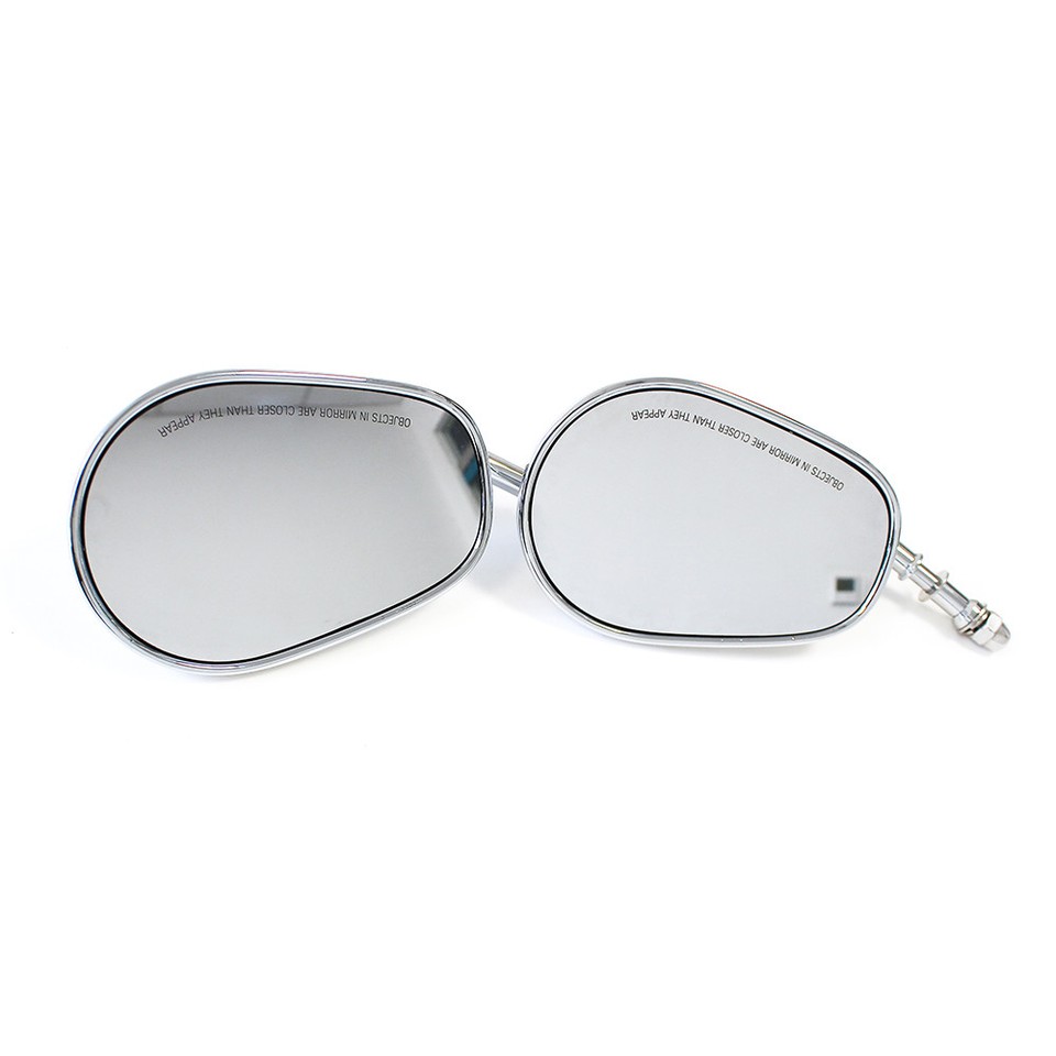 CHROME TEARDROP REAR VIEW MIRRORS Set For Harley Davidson 1982-later ...