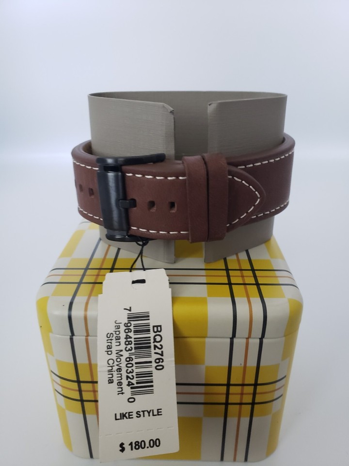 FOSSIL Privateer Men Chronograph Watch Olive Dial Brown Leather Strap NIB BQ2760 | eBay