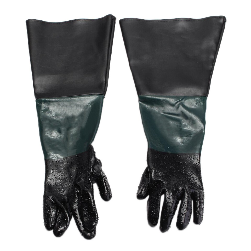 Gants de sablage en PVC 60cm, gants de travail, Protection des mains de ...