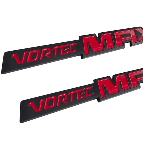 2Pcs Red Vortec Max Fender Emblems Decal Badge Nameplate for Silverado ...