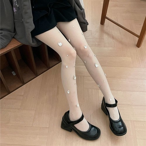 Tights Rhinestone Pantyhose Full Foot Sexy Pantyhose Crystal Stockings ...