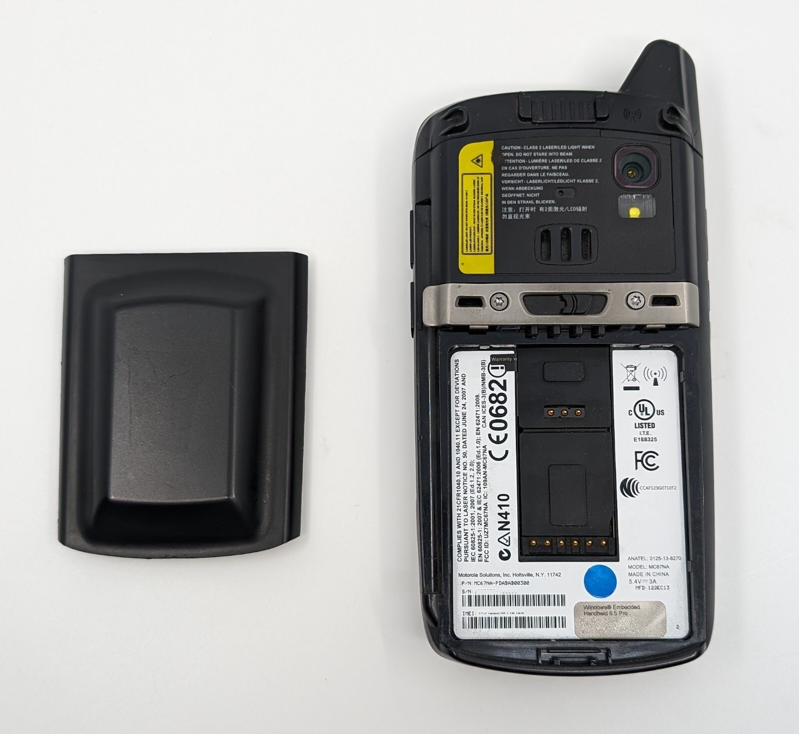 Zebra MC67NA-PDABAB00300 Handheld 2D/1D/QR Barcode Scanner, WEH 6.5 ...