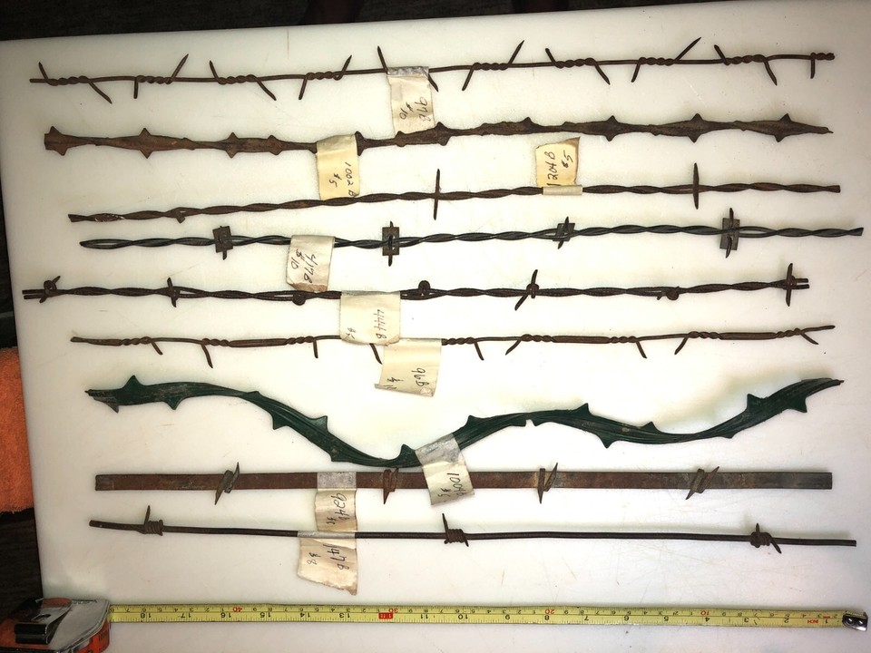 antique barbed wire, 9 identified samples of collectable barbed wire | eBay