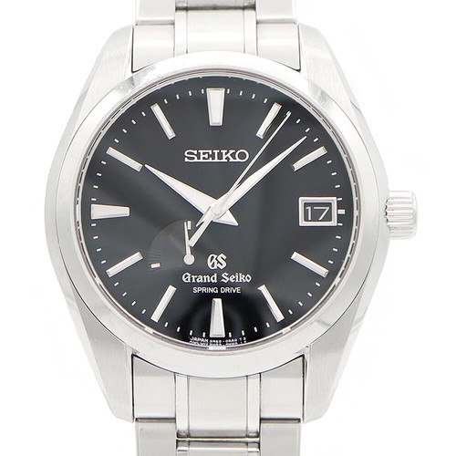 SEIKO GS Grand Seiko Spring Drive 9R65-0AA0 Date 100m Black SS Men ...