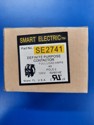 SMART ELECTRIC - SE2741- CONTACTOR 40 AMP 2 POLE 120V COIL - BR2 | eBay