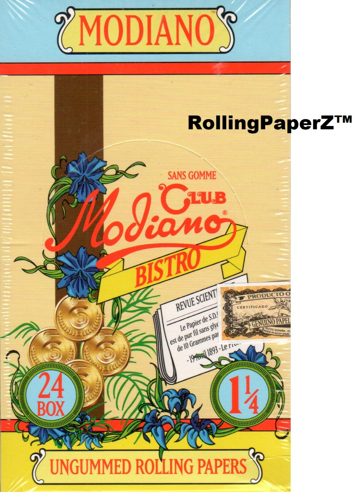 Club Modiano Bistro 1 /14 Ungummed Cigarette Rolling Papers for sale ...