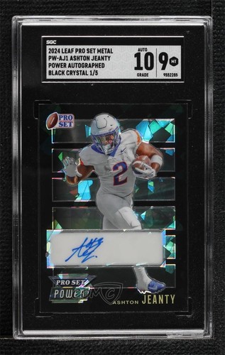 2024 Leaf Pro Set Metal Power Black Crystals /5 Ashton Jeanty HGA 9 ...