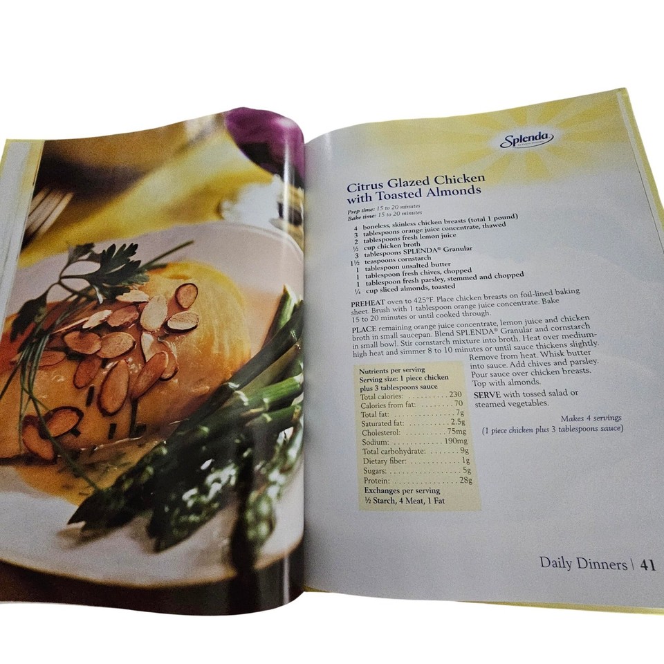 Splenda No Calorie Sweetener Cookbook Hardcover 2004 | eBay