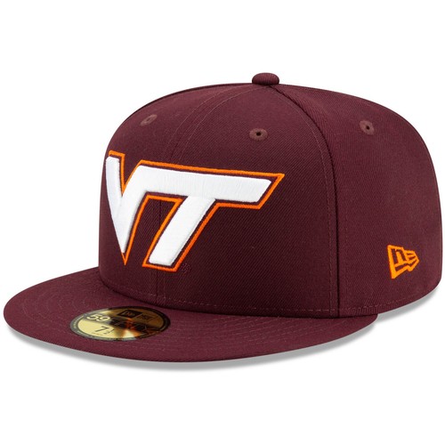 Men's New Era Maroon Virginia Tech Hokies Basic 59FIFTY Team Fitted Hat ...
