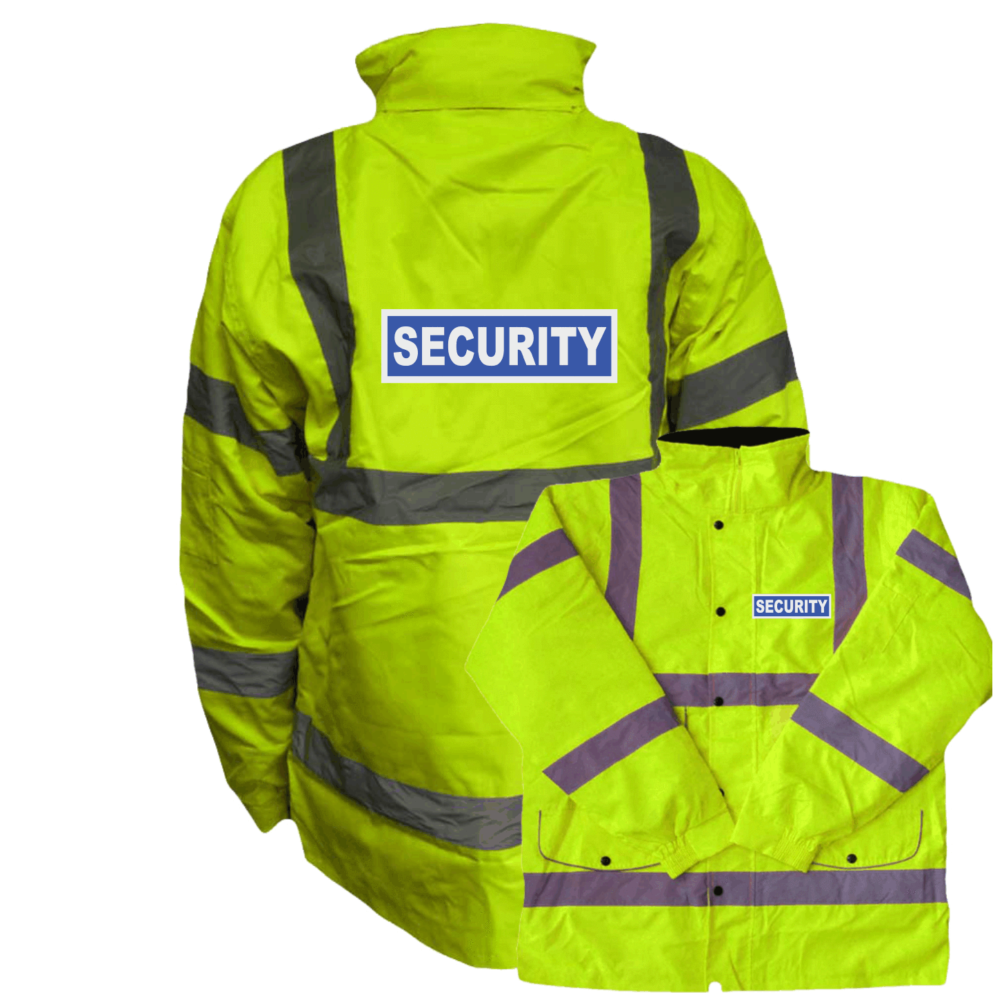 REFLECTIVE HIGH VISIBILITY SECURITY PARKA JACKET HI VIS VIZ SAFETY COAT ...