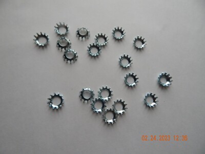 EXTERNAL COUNTER SUNK STAR LOCK WASHERS. 3/8" ZINC. 24 PCS. NEW | eBay ...