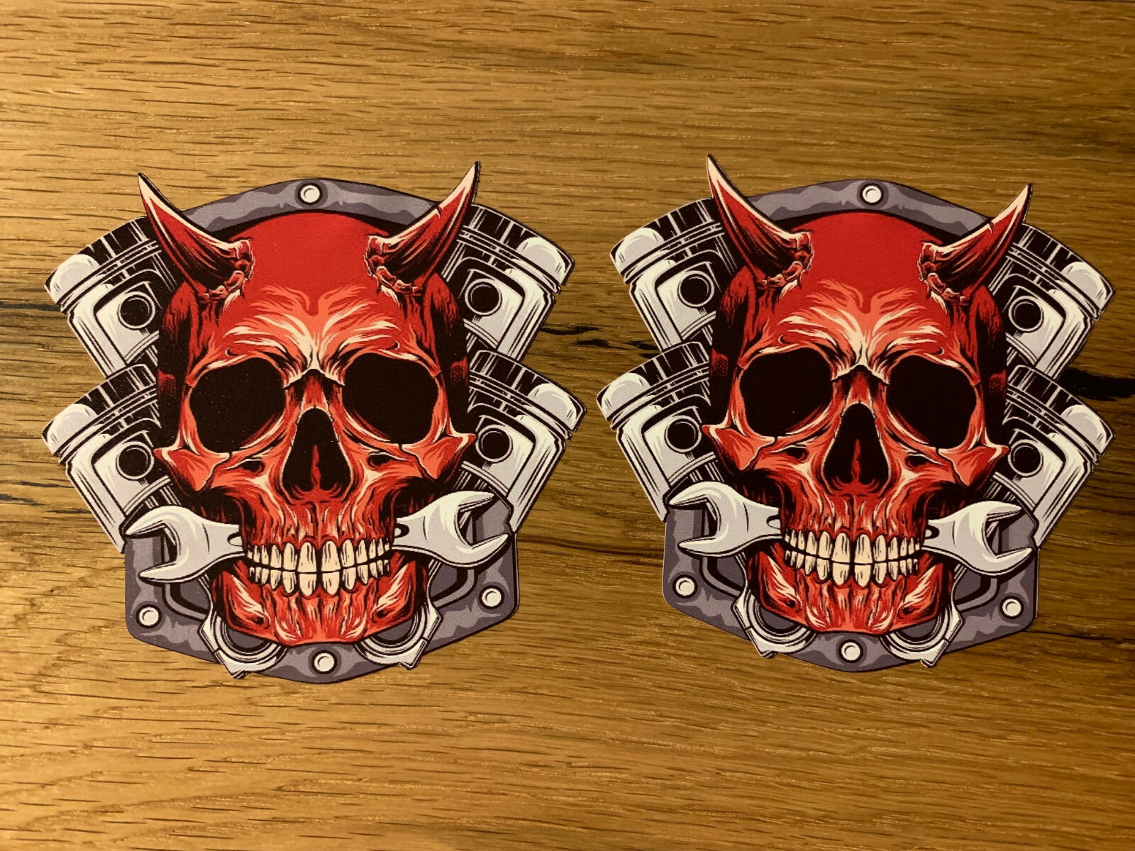 2x DEVIL Skull Aufkleber Auto Tuning Oldschool Vintage Teufel Retro ...