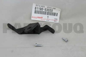 8119653020 Genuine Toyota RETAINER, LH HEADLAMP PROTECTOR, LWR LH 81196 ...