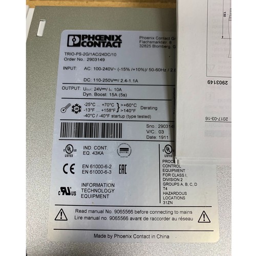 NEW Phoenix Power module TRIO-PS-2G/1AC/24DC/10 2903149 | eBay