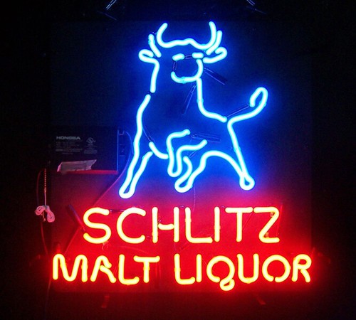 Schlitz Malt Liquor Neon Sign Light Beer Bar Pub Wall Hanging Visual ...