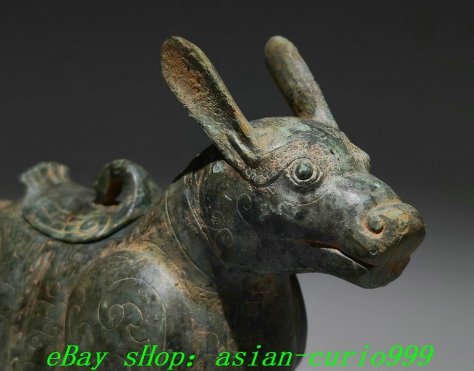 7" Old Shang Zhou Dynasty Bronze Ware Palace Container Beast Statue Sculpture | eBay