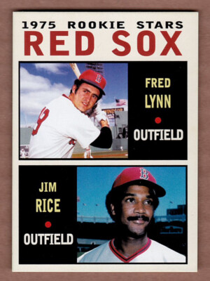 Fred Lynn & Jim Rice '75 Boston Red Sox rookie stars Pastime #12 / NM+ ...