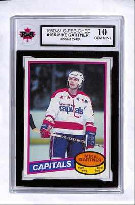 1980-81 O-Pee-Chee Mike Gartner Rookie KSA 10 (CP). #195 | eBay