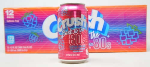 Crush Back to 80s Electric Blue Razz, Raspberry Soda, 12.0 fl oz, 12 ...