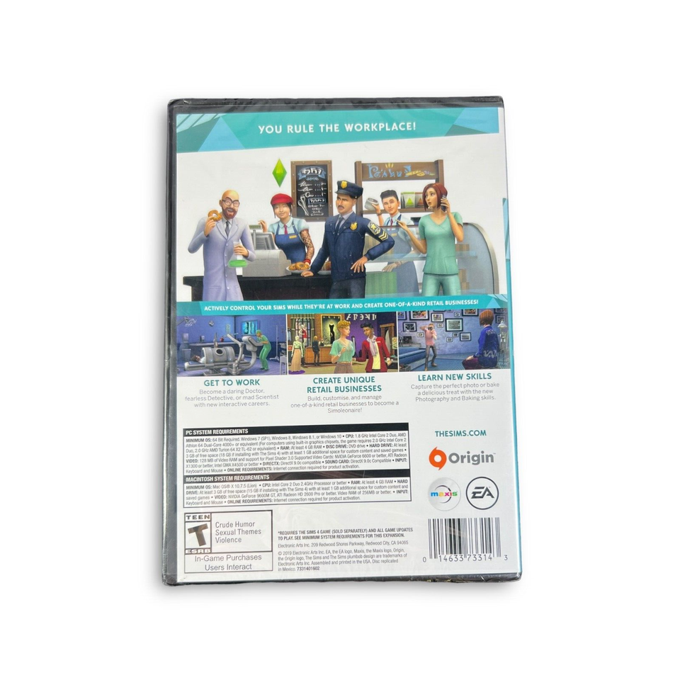 THE SIMS 4 -Get To Work Expansion Pack PC MAC NEW!! FACTORY SEALED! DVD ...