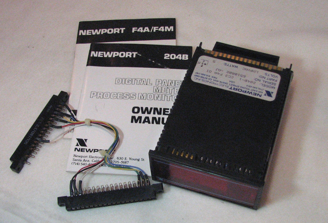 NEWPORT ELECTRONICS DIGITAL PANEL METER PROCESS MONITOR 204B-1 CC3 F4A ...