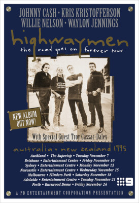 The Highwaymen 1995 concert poster print | eBay
