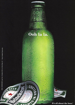 2001 Heineken Beer Ooh La La Nude Bottle Funny vtg Print Ad ...