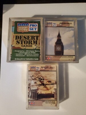 DESERT STORM PRO SET 1991 Complete Card Set #1-#250 BUSH, HUSSEIN ...