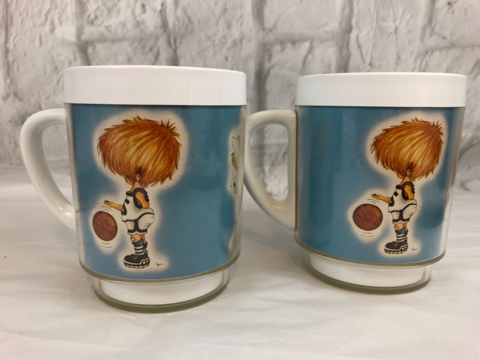 Vintage 1973 Lynn Santarlasci Mop Tops Basketball Themo Serv Coffee Mug ...