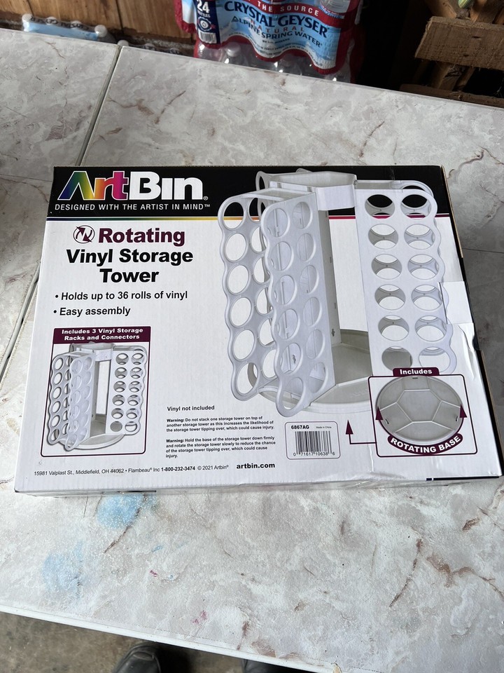 Art Bin Rotating Vinyl Storage Tower for up to 36 Rolls of Vinyl New | eBay