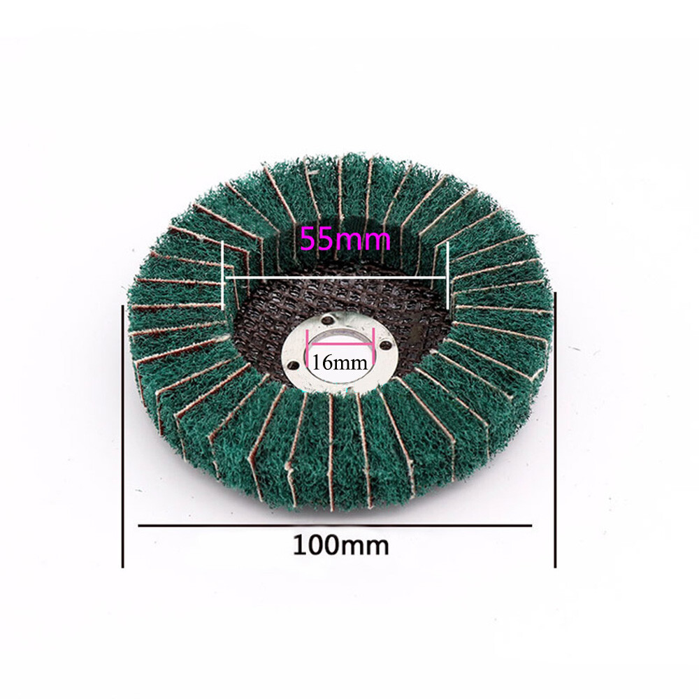 4'' 100mm Nylon Fibre / Emery Flap Wheel Polishing Sanding Discs Pads ...