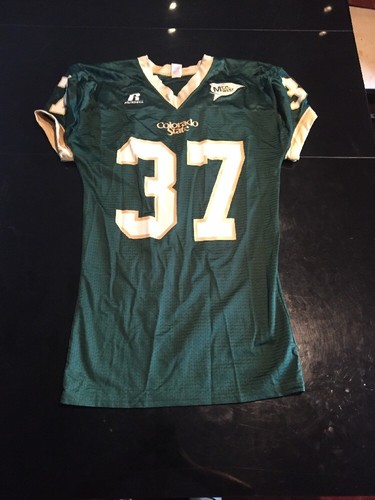 Game Worn Colorado State Rams Football Jersey Used #37 Size L | eBay