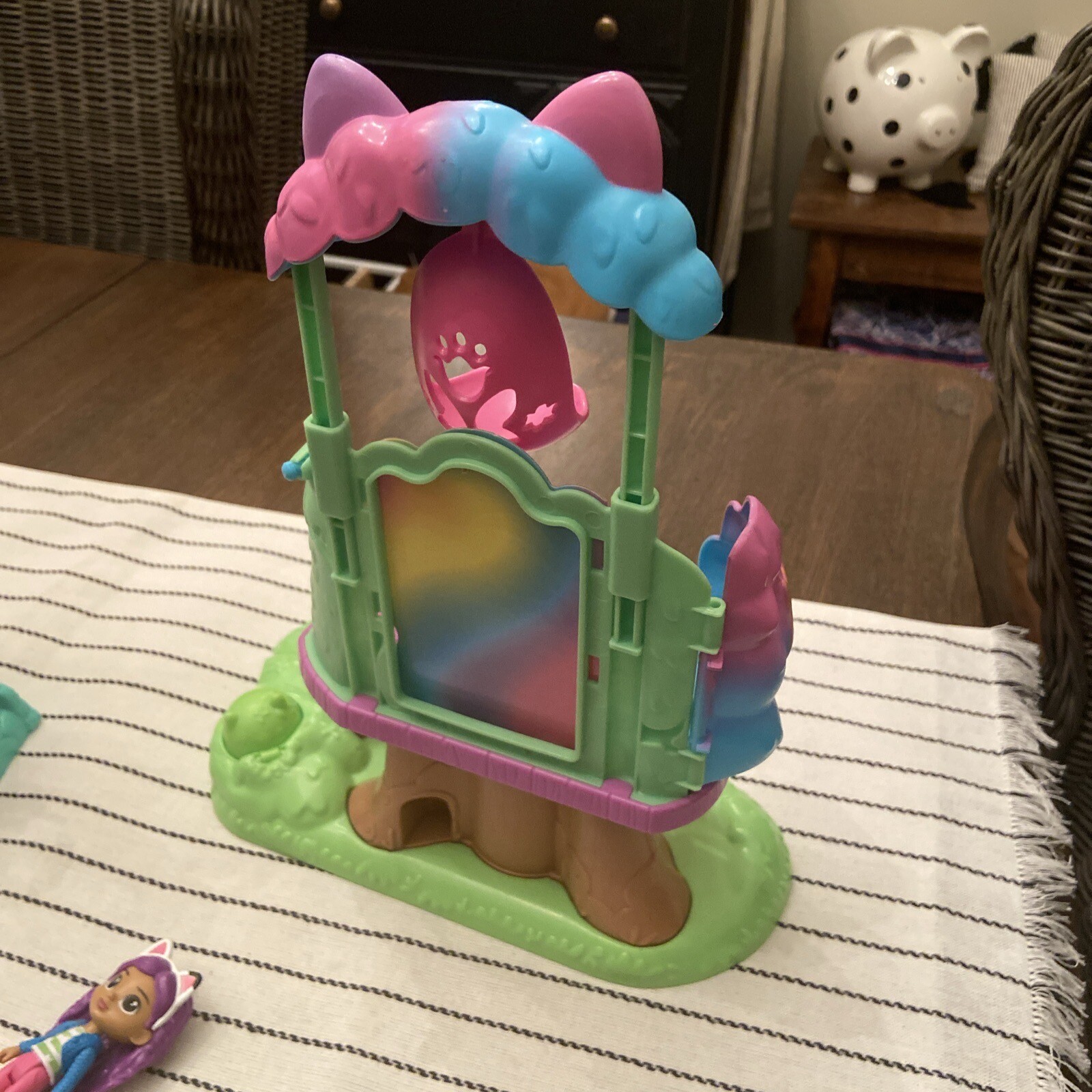 Gabbys Dollhouse Kitty Fairy Garden Treehouse & Barbie Club Chelsea ...
