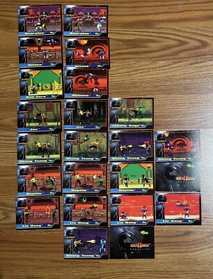 1994 Classic Mortal Kombat 2 trading cards 21 card lot / 2 Checklists ...