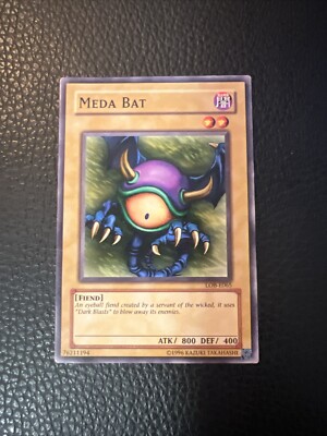 Meda Bat LOB-E065 Common Unlimited Yugioh G1 Vintage LP+ | eBay