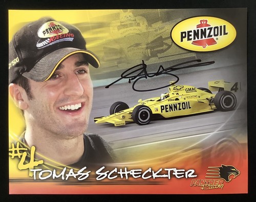 Tomas Scheckter Signed Photo 8x10 IndyCar 500 Xtreme Racing Auto ...