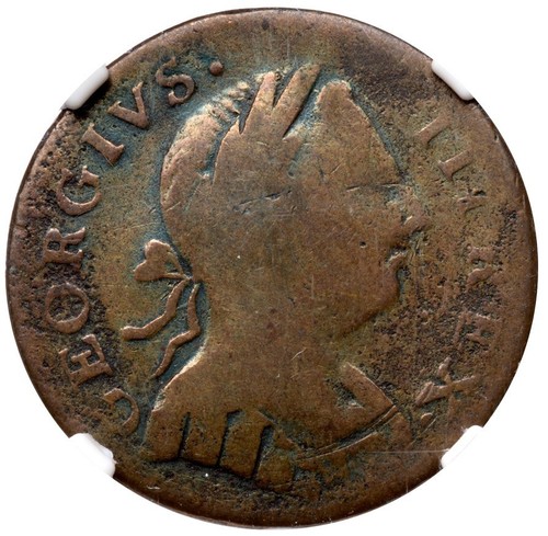 1774 V 5-74A R-3 NGC VG Details Machin's Mills Halfpenny Colonial ...
