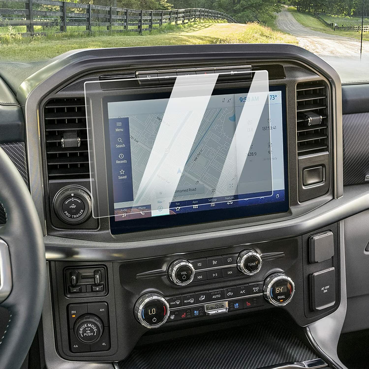 12''Center Navigation Display GPS Touch Screen Protector Fit For Ford ...