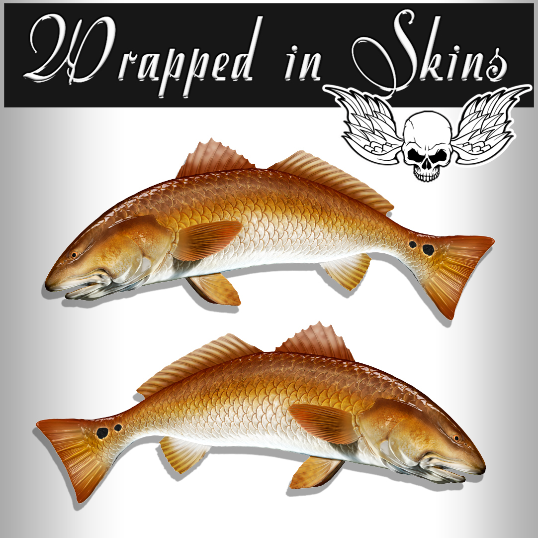 Fish Stickers Redfish Decals Red Fish Tackle Box Stickers AFP-0053 | eBay