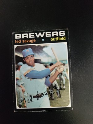 1971 topps baseball #76 Ted Savage Milwaukee Brewers read description ...