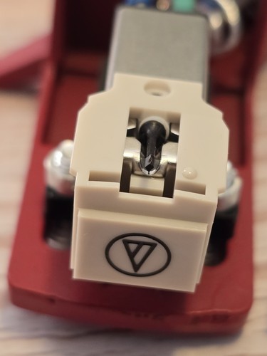 GENUINE Audio Technica AT3600L ANGLED Headshell Cartridge Combo Red | eBay