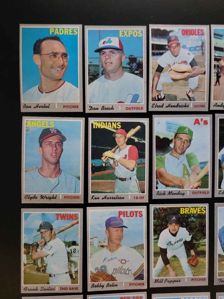 1970 Topps Baseball Card Lot - 23 Scarce High Numbers - Padres Team ...