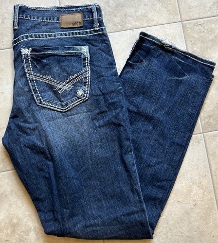 BKE Seth Straight Leg Blue Denim Jeans Men’s 36XL | eBay