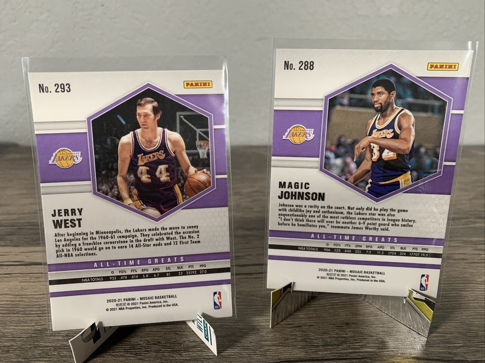 2020-21 Panini Mosaic All-Time Greats Magic Johnson Jerry West ...