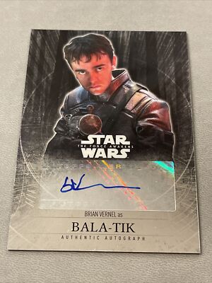 Star Wars The Force Awakens Topps Chrome Autograph Auto Brian Vernel ...